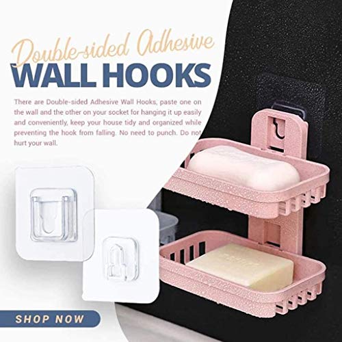 New Double Sided Adhesive Wall Utility Hooks - More Space | Reusable | No Damage | Not Easy to Fall Off (12Pairs)