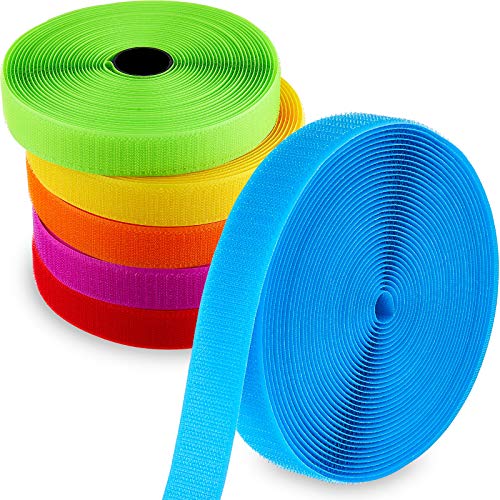 6 Rolls 150 Feet Carpet Marker Strips Nylon Carpet Strips for Teachers and Social Distancing (Vivid Color)