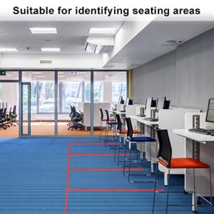 6 Rolls 150 Feet Carpet Marker Strips Nylon Carpet Strips for Teachers and Social Distancing (Vivid Color)