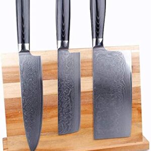 XJXJ Durable Space Saving Practical Wood Magnetic Knife Holder Knife Stand Storage Organizer For Kitchen Home Resturant kitchen knives block set