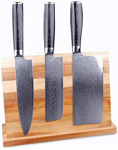 XJXJ Durable Space Saving Practical Wood Magnetic Knife Holder Knife Stand Storage Organizer For Kitchen Home Resturant kitchen knives block set