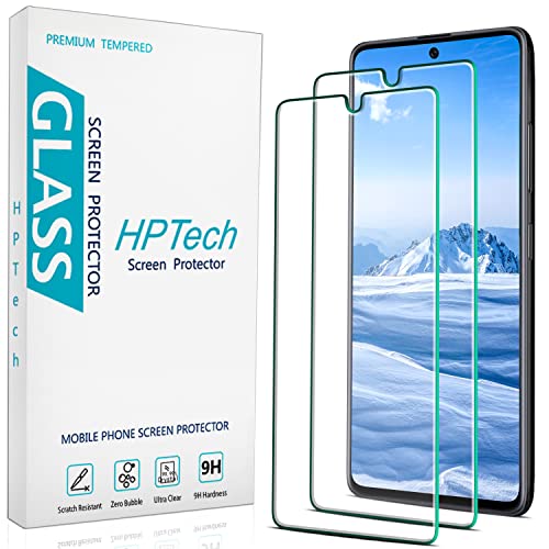 HPTech [2 Pack] Screen Protector for Samsung Galaxy A71 4G / 5G / 5G UW Tempered Glass, 9H Hardness, Anti Scratch, Case FriendlyBubble Free