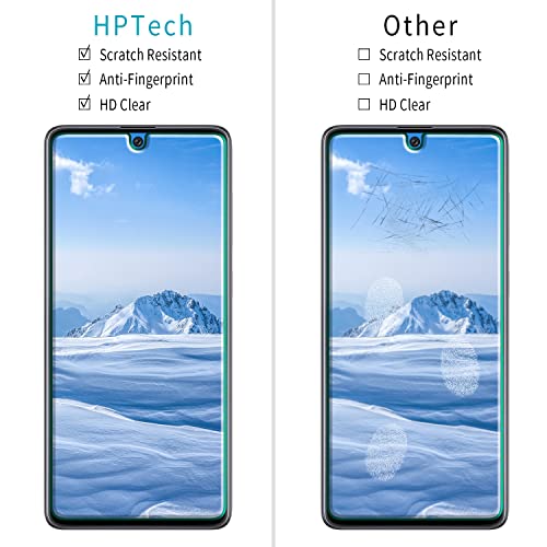 HPTech [2 Pack] Screen Protector for Samsung Galaxy A71 4G / 5G / 5G UW Tempered Glass, 9H Hardness, Anti Scratch, Case FriendlyBubble Free