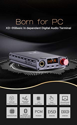 XDUOO XD-05 Basic ES9018K2M PCM384KHz DSD256 XMOS XU208 HiFi Protable Headphone Amplifier