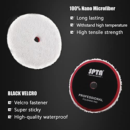 Polishing Pads, 5Pc 6 Inch 150mm Orbital Buffer Polisher Pads and 1Pc Microfiber Buffing Pads, Foam Polish Pad for Compounding, Polishing and Waxing, for 6''/150mm Backing Plate Car Polisher -TPPMIX