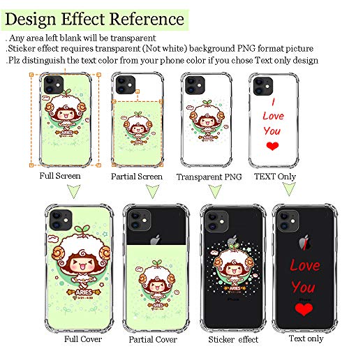 AnNengJing Custom iPhone 11 6.1 in Cases Soft TPU Bumper Crystal Clear Shock Absorbing Cover Personalized Photo Phone Cases for iPhone 11 6.1"