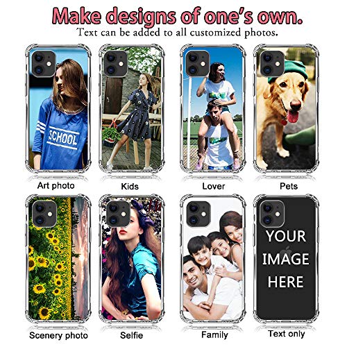 AnNengJing Custom iPhone 11 6.1 in Cases Soft TPU Bumper Crystal Clear Shock Absorbing Cover Personalized Photo Phone Cases for iPhone 11 6.1"