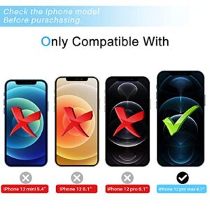 LϟK [2+3 Pack] Designed for iPhone 12 Pro Max 5G 6.7 inch, 2 Pack Privacy Screen Protector + 3 Pack Camera Lens Protector, 9H Hardness Case Friendly, Installation Tray [Not for iPhone 12 Pro]