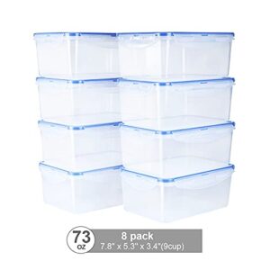 Mengico Food Storage Containers Meal Prep Container Airtight Food Storage Containers Plastic Food Containers With Lids Lunch Containers[8 Pack, 73 Ounce]