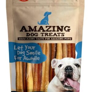 Bully Sticks 6 Inch Regular Size (10 Pcs/Pack) - Premium Bully Stick Dog Chews - Long Lasting Bully Sticks for Dogs - Best Bully Stick Dog Bone - No Hide Dog Chew