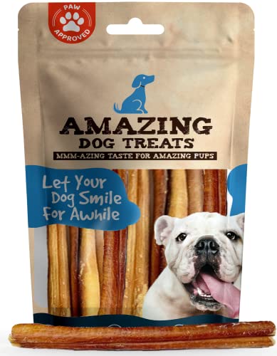 Bully Sticks 6 Inch Regular Size (10 Pcs/Pack) - Premium Bully Stick Dog Chews - Long Lasting Bully Sticks for Dogs - Best Bully Stick Dog Bone - No Hide Dog Chew