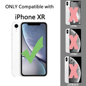 TENOC Phone Case Compatible for iPhone XR Case, Clear Back Cover Bumper Cases for XR 6.1-Inch, Black