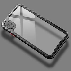 TENOC Phone Case Compatible for iPhone XR Case, Clear Back Cover Bumper Cases for XR 6.1-Inch, Black