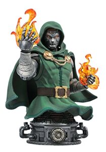 diamond select toys marvel doctor doom bust, multicolor, 6 inches