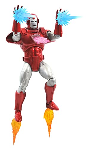 DIAMOND SELECT TOYS Marvel Select: Silver Centurion Iron Man Action Figure, Multicolor