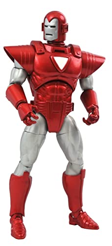 DIAMOND SELECT TOYS Marvel Select: Silver Centurion Iron Man Action Figure, Multicolor