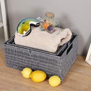 Elevon BalanceFrom Handmade Storage Baskets Organizer Bins, Set of 3