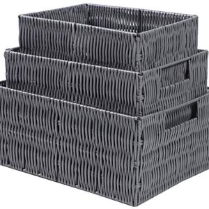 Elevon BalanceFrom Handmade Storage Baskets Organizer Bins, Set of 3