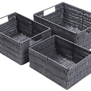 Elevon BalanceFrom Handmade Storage Baskets Organizer Bins, Set of 3