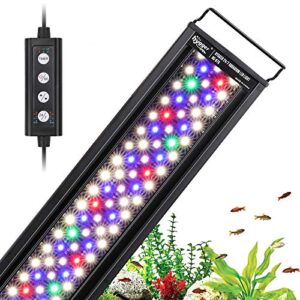 hygger 42w 24/7 lighting aquarium led light, sunrise-daylight-moonlight mode and diy mode, adjustable timer adjustable brightness fish tank light with extendable bracket 7 colors for planted tank