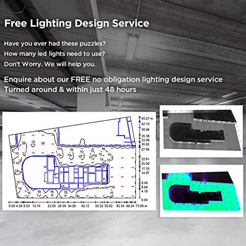 4FT LED Vapor Tight Light, 40W 4400 Lumens LED Vapor Proof Light, [100W Equivalent] 5000K, IP65 Warerproof, 100-277VAC, 0-10V Dimmable, Led Light for Garage Workshop Car Park Warehouse (1-Pack)