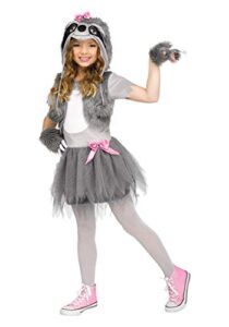 fun world sweet sloth costume for girls medium