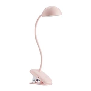 eye-caring clip-on desk lamp charging plug-in led eye protection touch dimming energy-saving learning night light for student dormitory bed office lamp (color : pink)