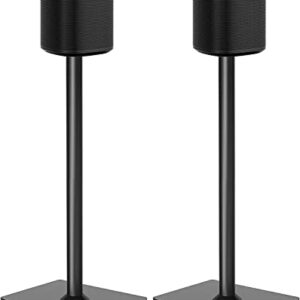 Speaker Stands Designed for Sonos Speakers Pair, Floor Speakers Stands for Sonos One, One SL, Play:1 Play:3 Play:5 Heavy Duty Floor Speaker Mount with Cable Management Black