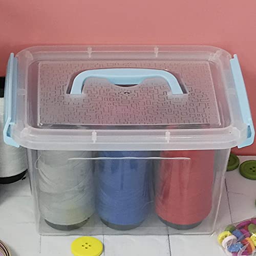 Ortodayes 3 Quart Plastic Storage Bins, Pack of 6 Small Boxes with Lids