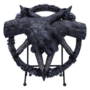 nemesis now, black, 24.5cm hold of baphomet hand free standing plaque