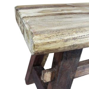 Festnight Rustic Bench Reclaimed Wood Seat Dining Table Bench Home Handmade Entryway Living Room Kitchen Furniture 39.4 x 11 x 16.9 Inches (W x D x H)