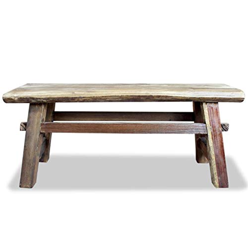 Festnight Rustic Bench Reclaimed Wood Seat Dining Table Bench Home Handmade Entryway Living Room Kitchen Furniture 39.4 x 11 x 16.9 Inches (W x D x H)