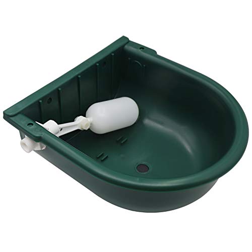 nomal Automatic Water Bowl, Plastic Water Dispenser with Float Valve and Drain Plug for Dog Cattle Sheep Pigs Horse