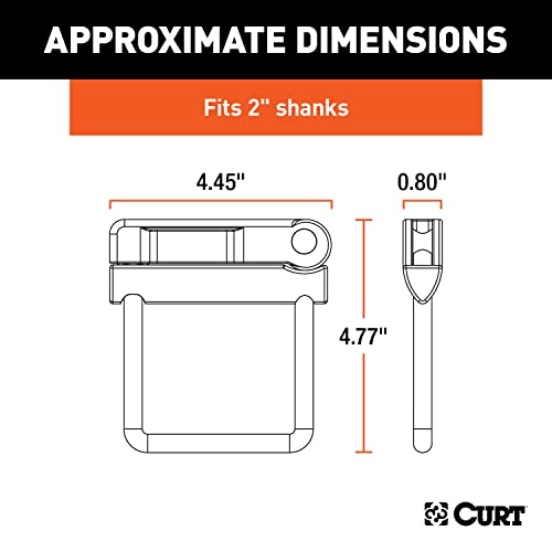 CURT 22325 No-Tool Anti-Rattle Hitch Clamp Tightener for 2-Inch Receiver, Hollow or Solid Shanks