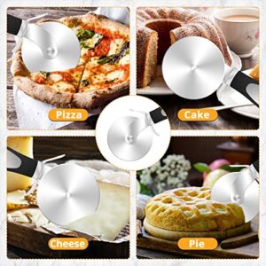 KUFUNG Pizza Cutter Wheel, Super Sharp Pizza Slicer with Non Slip Handle for Pizza, Pies, Waffles and Dough Cookies, Easy to Use and Clean (Silver, 8.3 inch)