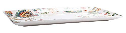 Bico Protea Cynaroides Ceramic 18 inch Rectangular Serving Platter, Microwave & Dishwasher Safe