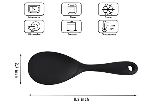 Rice Spoon Silicone Rice Paddle Spoon- Non Stick Rice Paddle Spoon Rice Scoop High Temperature Resistant Works for Rice,mashed Potato