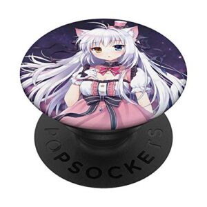 anime girl japanese aesthetic anime otaku gift popsockets popgrip: swappable grip for phones & tablets