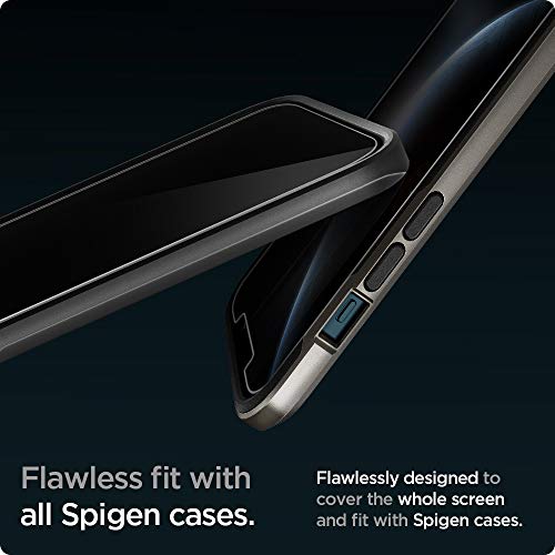 Spigen Tempered Glass Screen Protector [GlasTR EZ FIT- Privacy] Designed for iPhone 12 Pro Max - 2 Pack