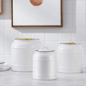 Toichi ceramic canisters | 51 FL.OZ Ceramic Food Storage Jar|White cookie jar|Ceramic canisters with lids|Coffee Canister|Ceramic jar with lid