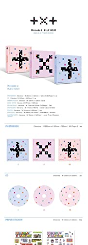 TXT Minisode 1 : Blue Hour 3rd Mini Album R Version CD+128p PhotoBook+2p Sticker+Lyric Paper+43p Behind Book+1p PhotoCard+1p PostCard+Tracking Sealed