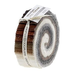 Bonnie Sullivan Woolies Flannel Neutrals Vol. 2 Strips 40 2.5-inch Strips Jelly Roll Maywood Studio