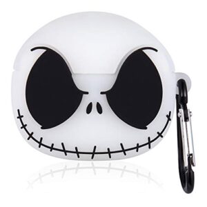 Jowhep Case for AirPod Pro 2019/Pro 2 Gen 2022 Cartoon Cute Silicone Cover with Keychain Fashion Funny Soft Skin for Air Pods Pro Girls Boys Kids Shell Cases for AirPods Pro Luminous Skull