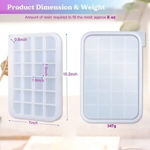 LET'S RESIN Resin Tray Mold,Rectangle Rolling Tray Molds for Resin,Sturdy Silicone Tray Molds with Edges,Large Rolling Tray Molds for Epoxy Resin,Resin Casting,DIY Jewelry Holder,Home Decoration