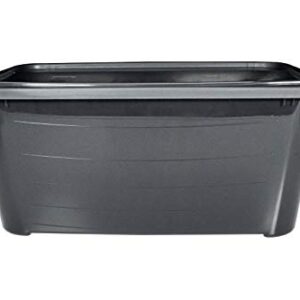 SP Berner Lid | Plastic Storage Box Colour Capacity 11 Litres, Transparent Black