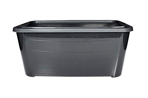 SP Berner Lid | Plastic Storage Box Colour Capacity 11 Litres, Transparent Black