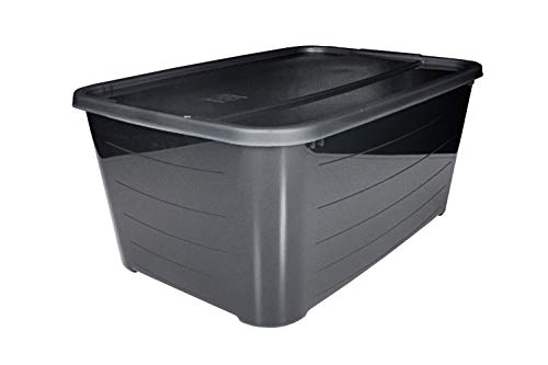 SP Berner Lid | Plastic Storage Box Colour Capacity 11 Litres, Transparent Black