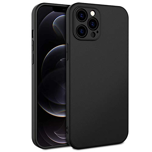 EasyAcc Slim Case for iPhone 12 Pro Max, 6.7 inch 2020 Thin Matte Black TPU I Phone 12 Pro Max Cases Finish Profile Soft Back Protective Cover Compatible with iPhone 12 Pro Max 2020 6.7 inch