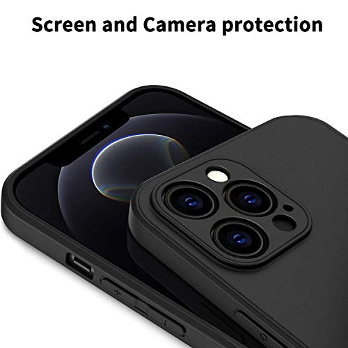 EasyAcc Slim Case for iPhone 12 Pro Max, 6.7 inch 2020 Thin Matte Black TPU I Phone 12 Pro Max Cases Finish Profile Soft Back Protective Cover Compatible with iPhone 12 Pro Max 2020 6.7 inch