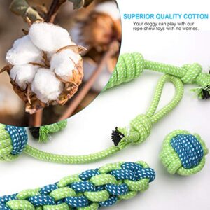 Depets 4PCS Dog Rope Toy, Assorted Pet Rope Chew Toys, Durable Rope Knot Dog Toy, Puppy Teething Playing Toys for Small Dogs Puppies